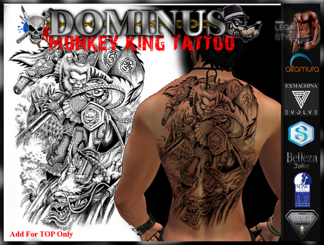 Second Life Marketplace - ~DOMINUS~Monkey King Tattoo (ADD)